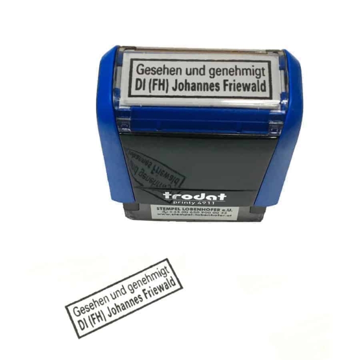 TRODAT PRINTY 4911 – MIT TEXTPLATTE - BIS 4 ZEILEN | Stempel Lobenhofer ...